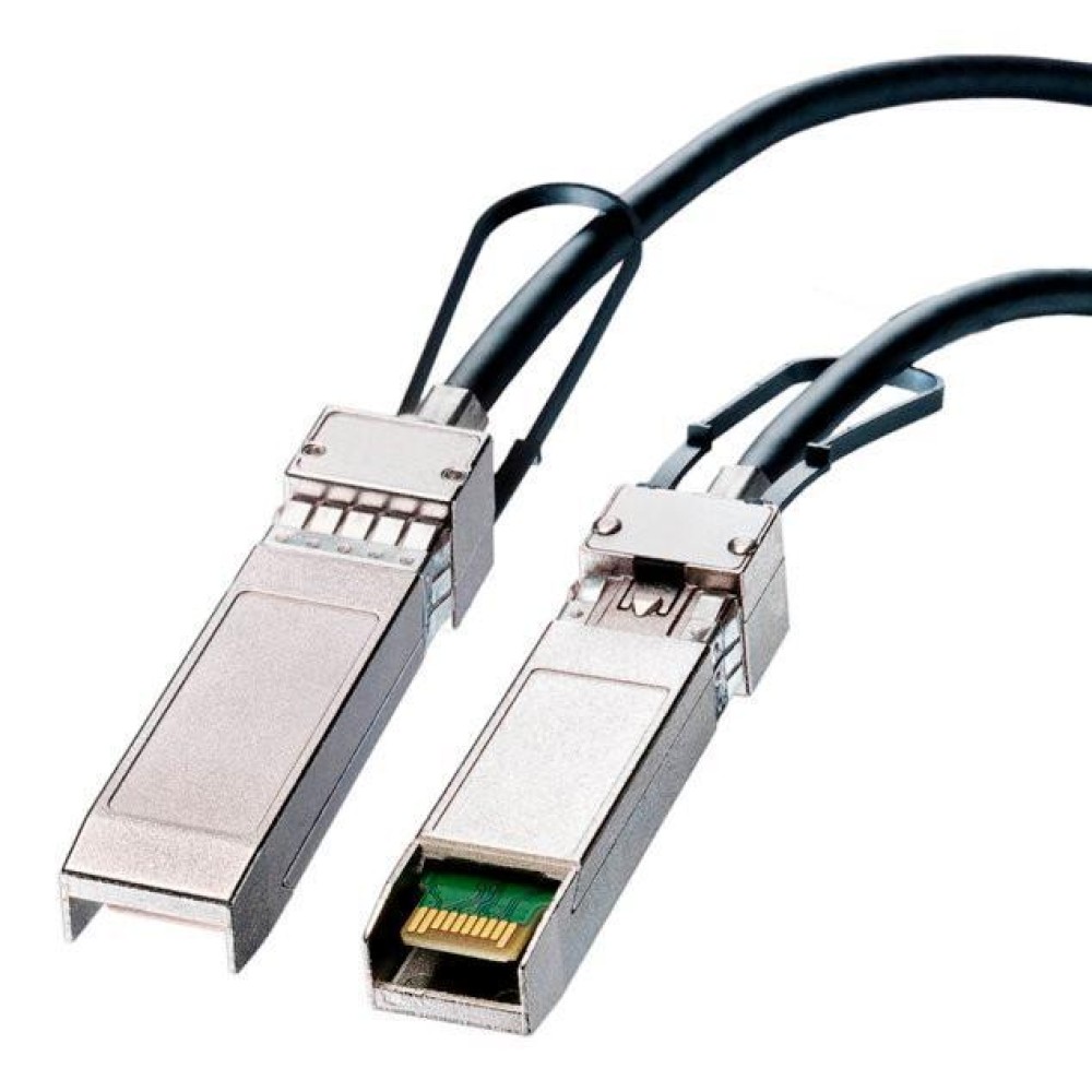 Cavo in Rame Twinax Assemblato con Connettori SFP+ 10Gb 0,5m Nero