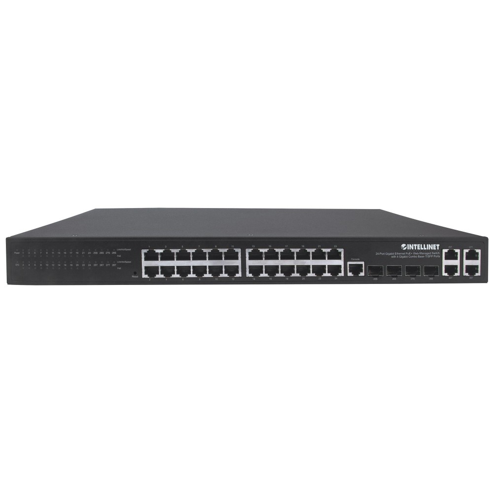 Switch 24p. Gigabit Ethernet PoE+ con 4p. Gigabit Combo Base-T/SFP ...