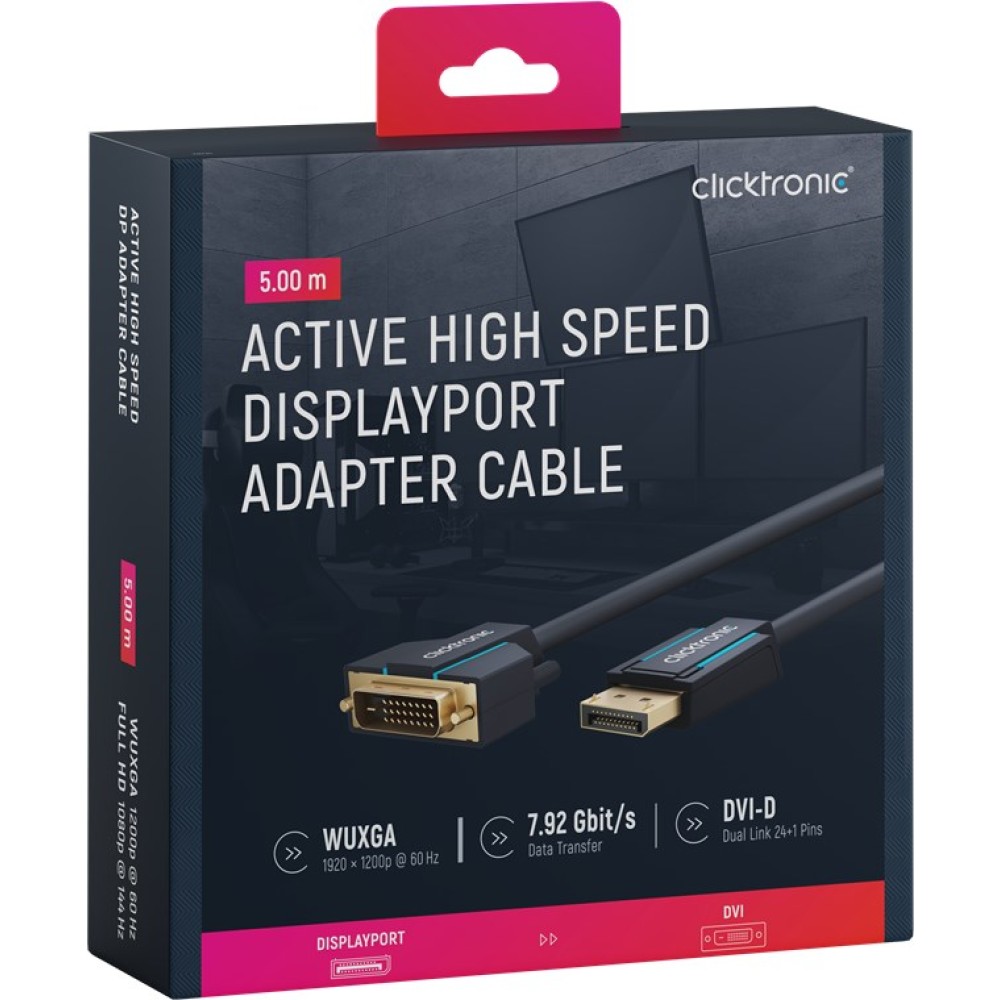 Cavo Monitor DisplayPort Maschio a DVI-D Maschio 10 m Blu - Cavi ...