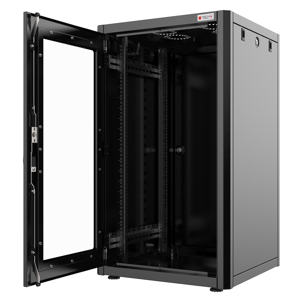 Armadio Rack 19" 600x600 16 Unità Nero serie Easynet - Armadi Reti ...