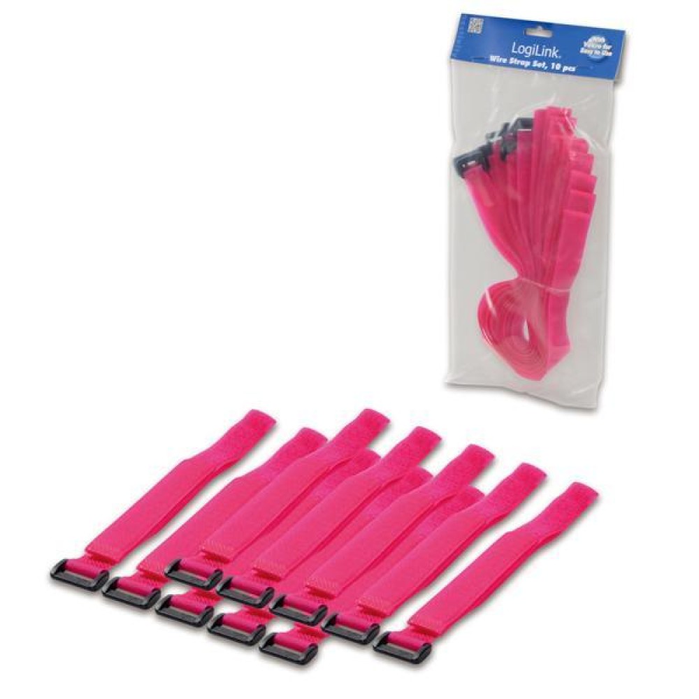 Fascette Fermacavo Fucsia in Velcro Set da 10 pz - Fascette Fermacavi ...