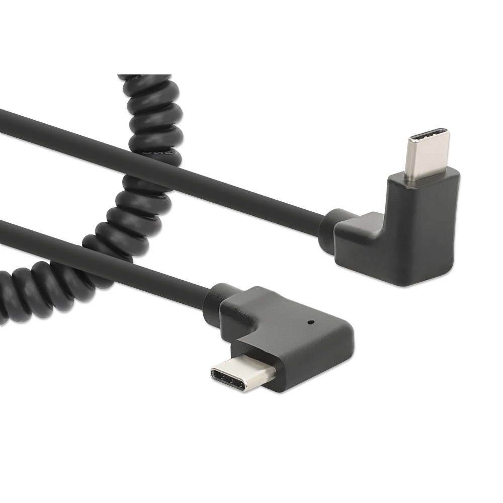 Cavo di Ricarica USB-C™ a USB-C™ 1m Spiralato Nero - Cavi USB 3.1, 3.2 ...