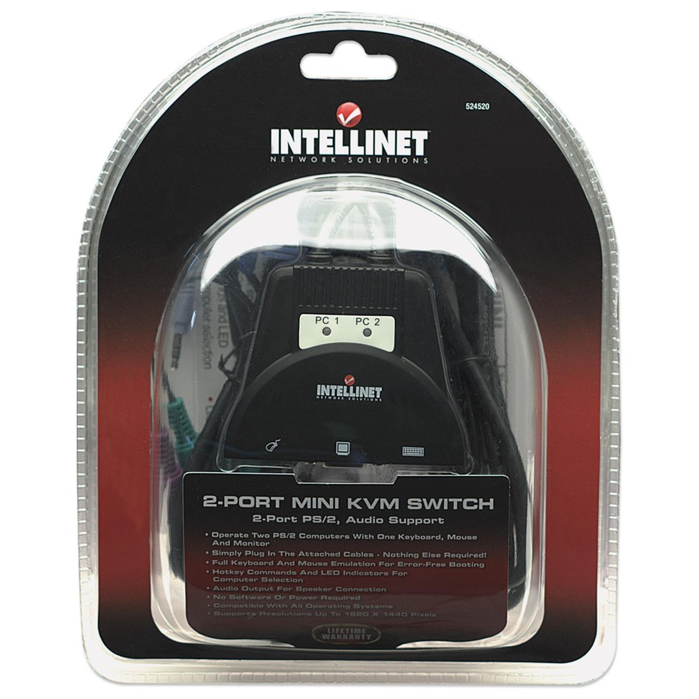 Mini KVM Switch 2 Porte PS2, Porta Audio - Master Switch - Switch KVM ...