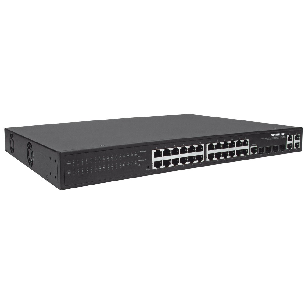 Switch 24p. Gigabit Ethernet PoE+ con 4p. Gigabit Combo Base-T/SFP ...