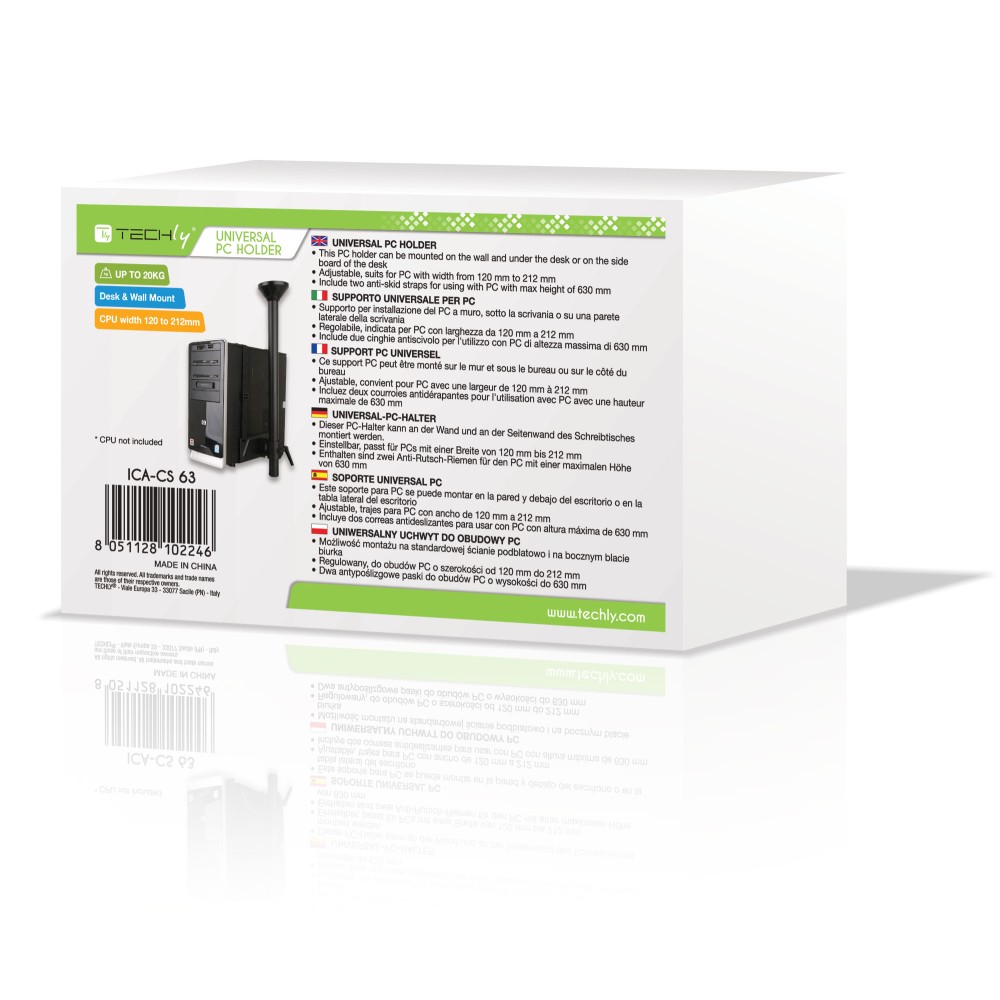 Supporto per PC da muro o parete scrivania o sotto scrivania - Supporti ...