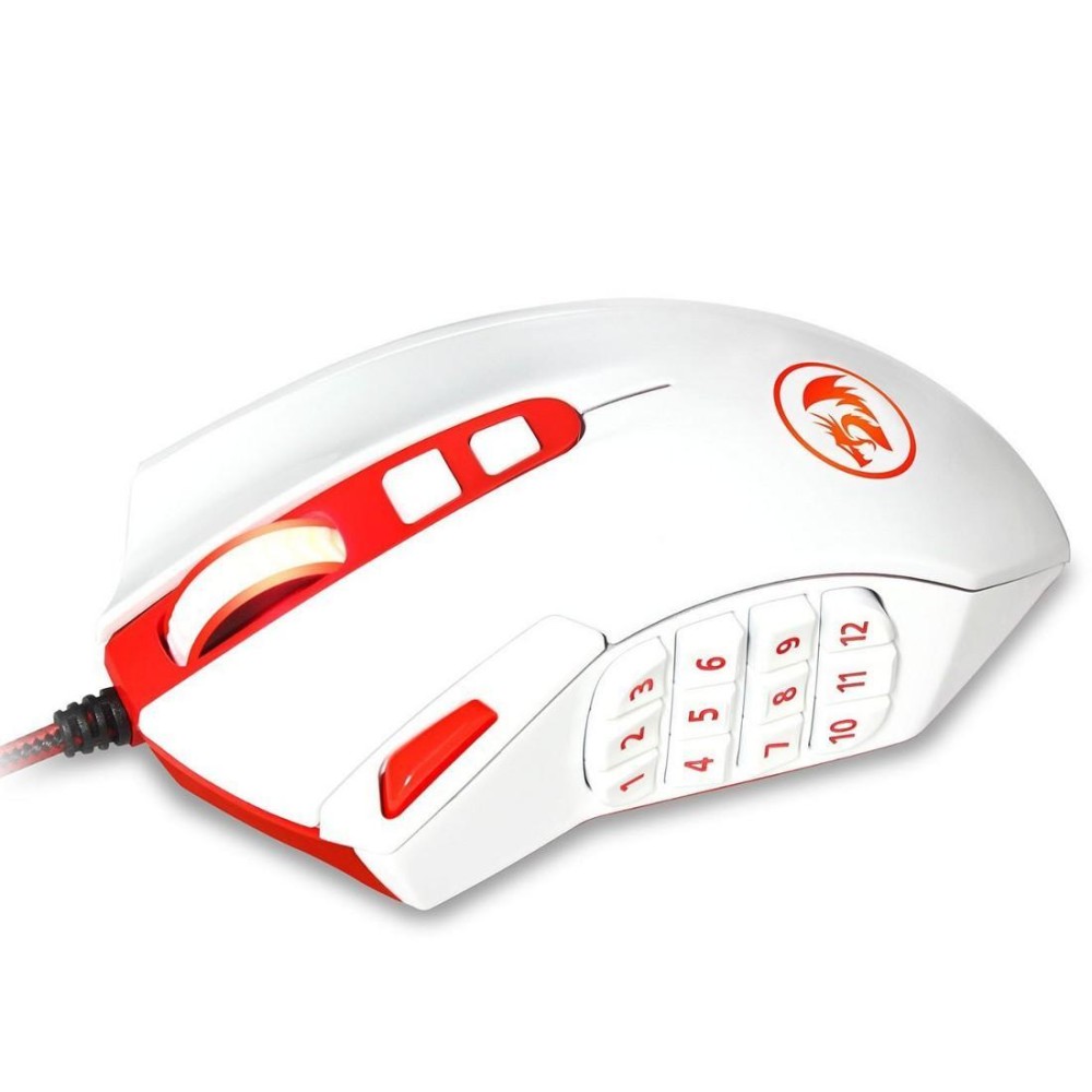 Mouse Laser Gaming USB 16400 dpi 19 Tasti Perdition M901W Bianco - RED ...