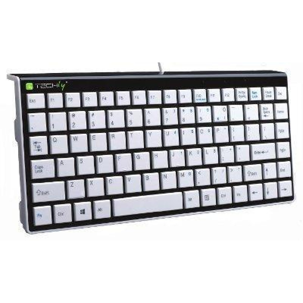 Mini tastiera PS2/USB Bianca KB-100 - TECHLY - IDATA KB-100WH - vendita ...