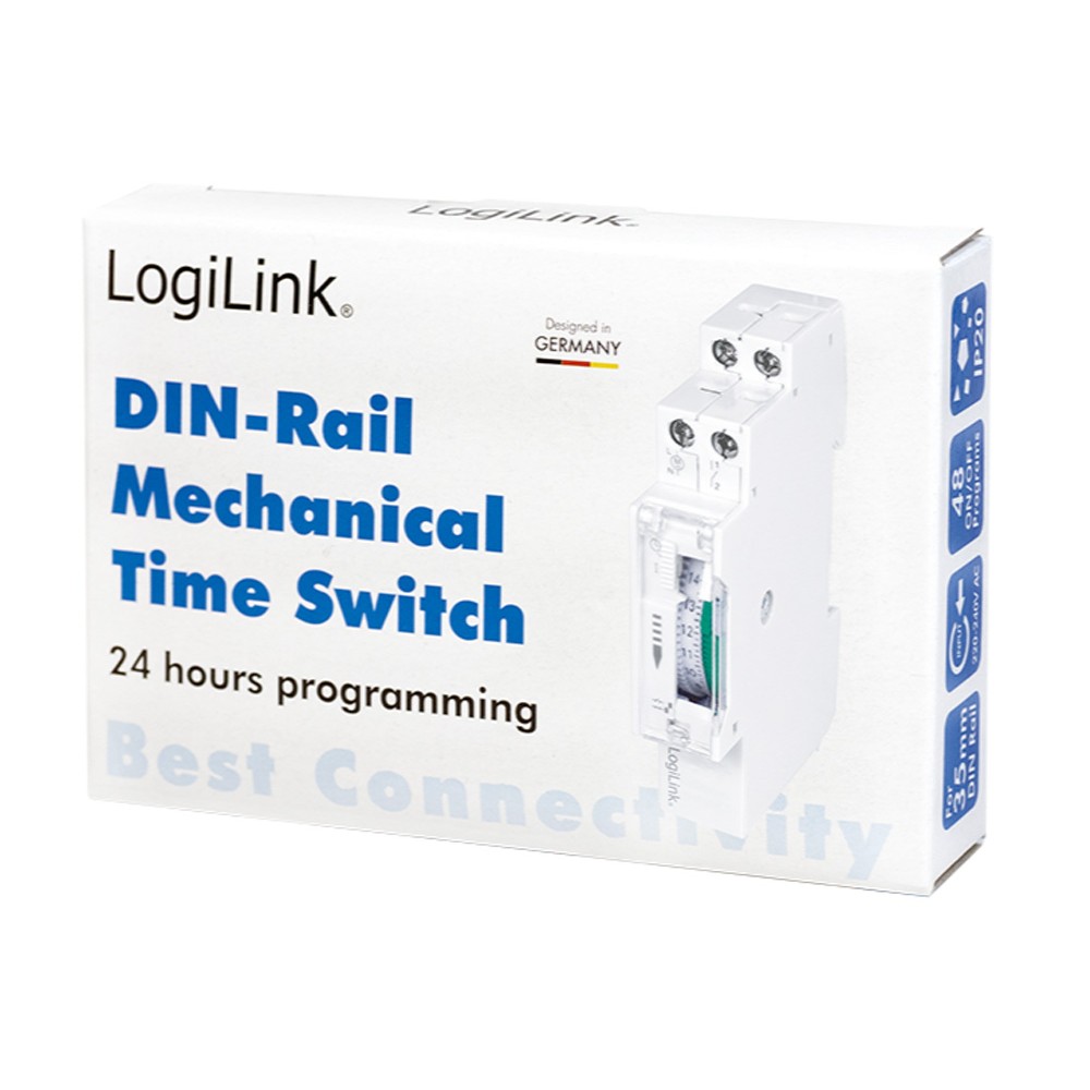Timer Meccanico per Montaggio su Guida Din - LOGILINK - IPW-ADP-TM ...