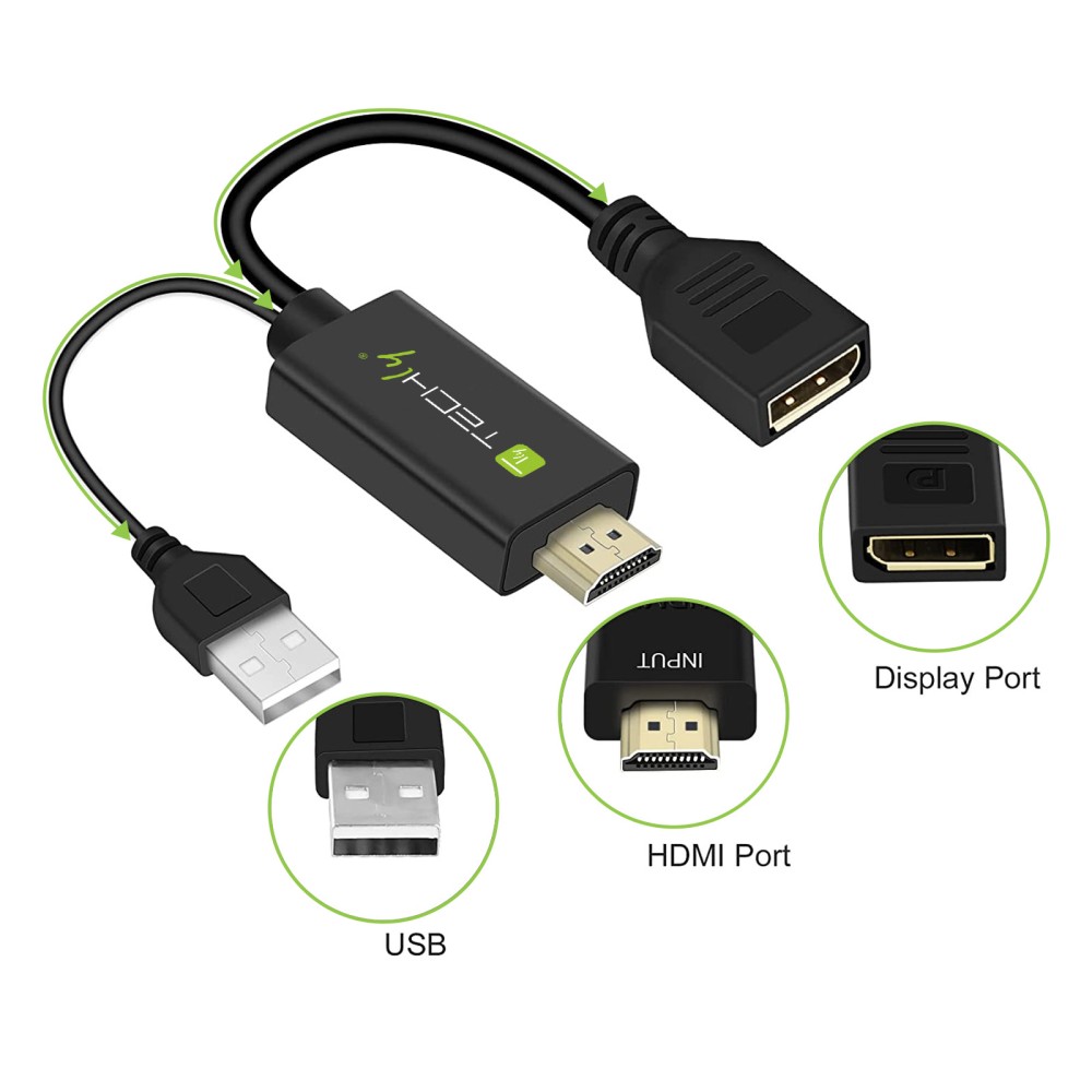 Adattatore Convertitore da HDMI™ a Displayport con USB 4K 30Hz - Cavi ...