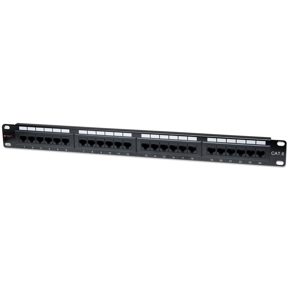 Patch Panel UTP 24 Ports RJ45 Cat.6 Techly - Patch Panels - Rack ...