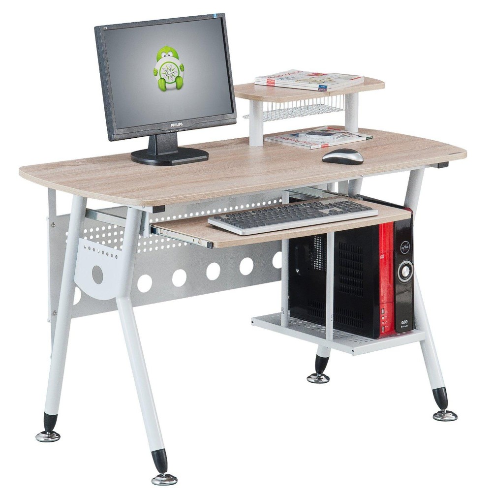 Computer Desk with Pullout Drawer Light Oak - Computer Desks - Office ...