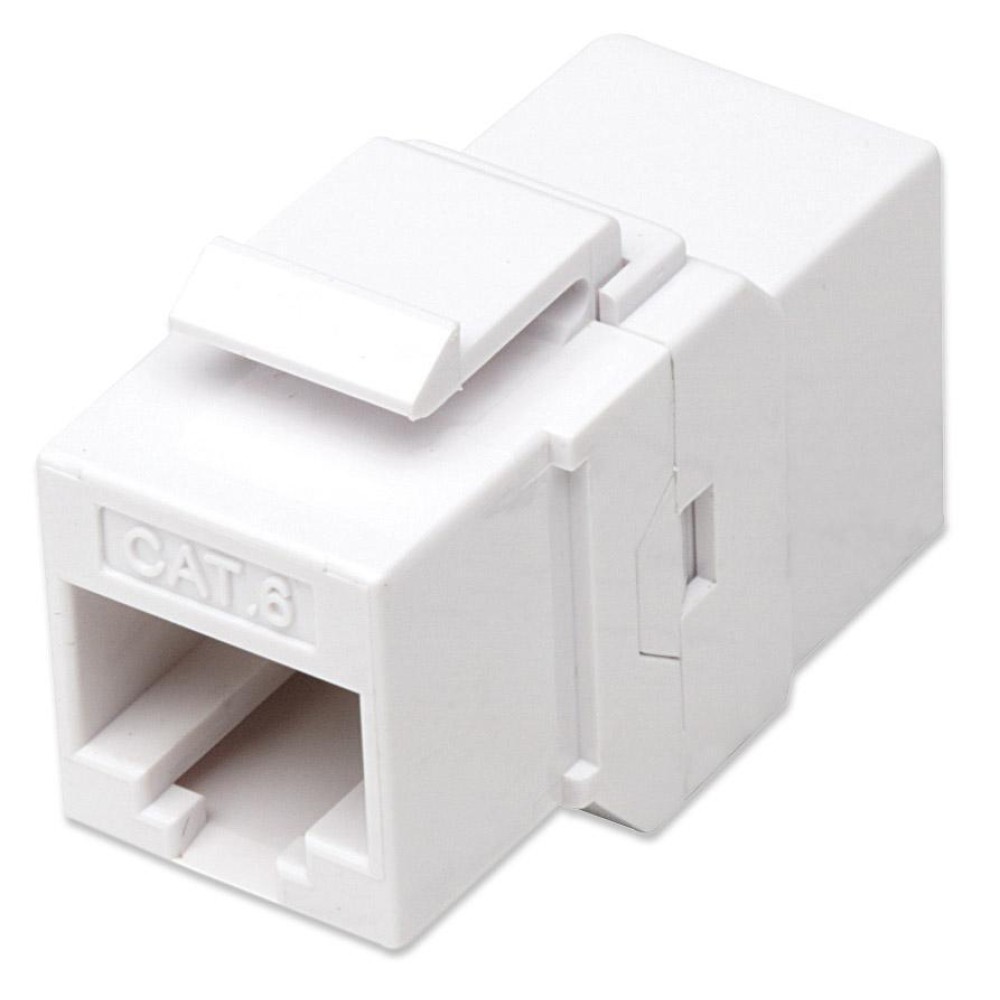 RJ45 F/F Cat.6 UTP Keystone Coupler White - Network couplers - Passive ...