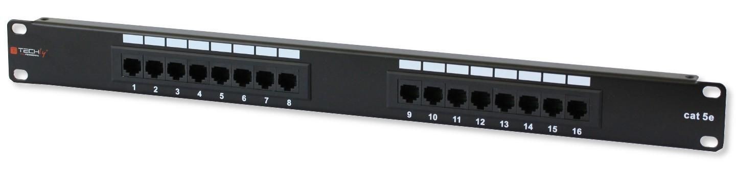 Patch Panel UTP 16 Ports RJ45 Cat.5E Techly - Patch Panels - Rack Cabinets and Accessories ...
