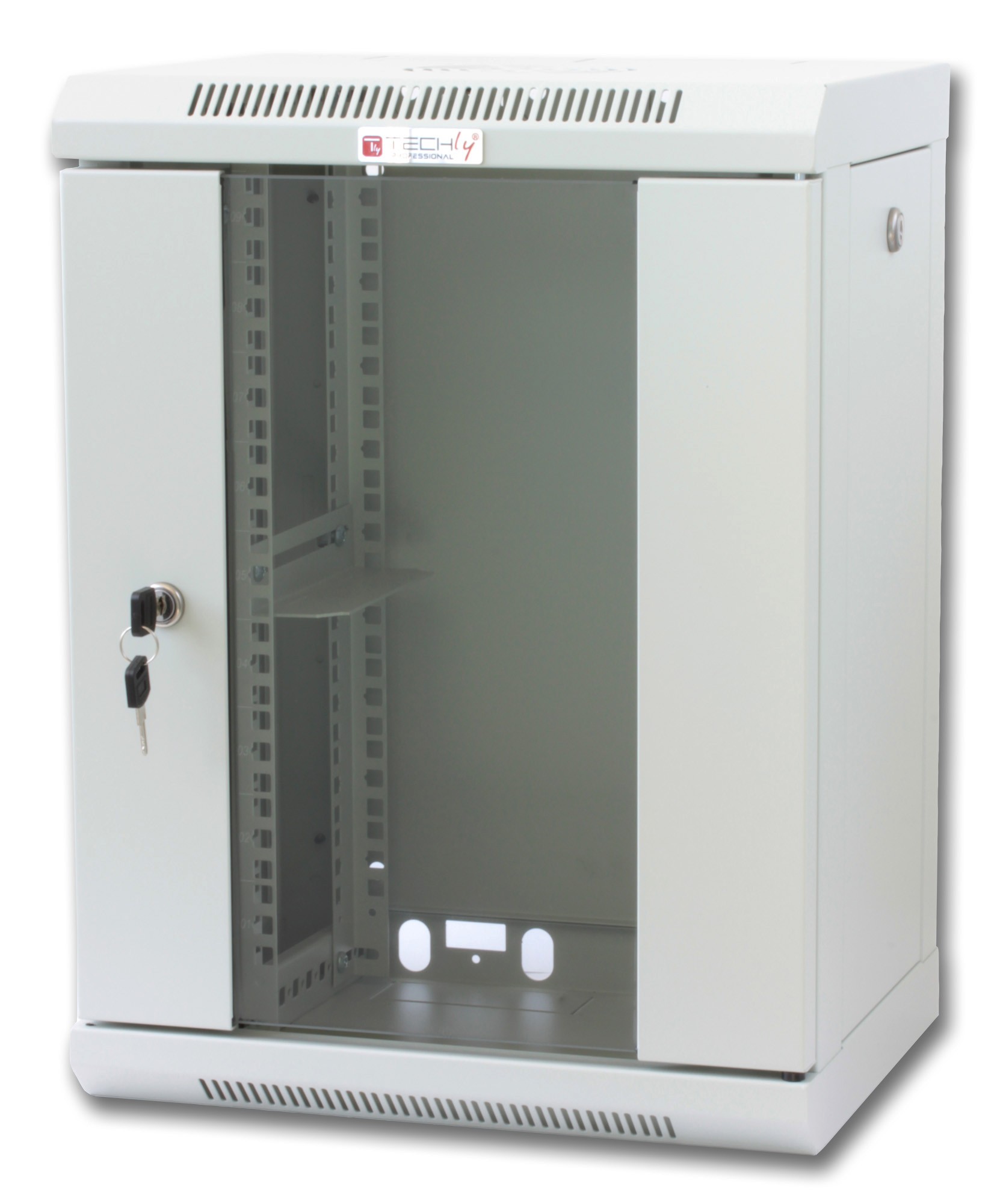 Wall Rack Cabinet 10" 9 unit with removable panels Grey - Wall cabinets ...