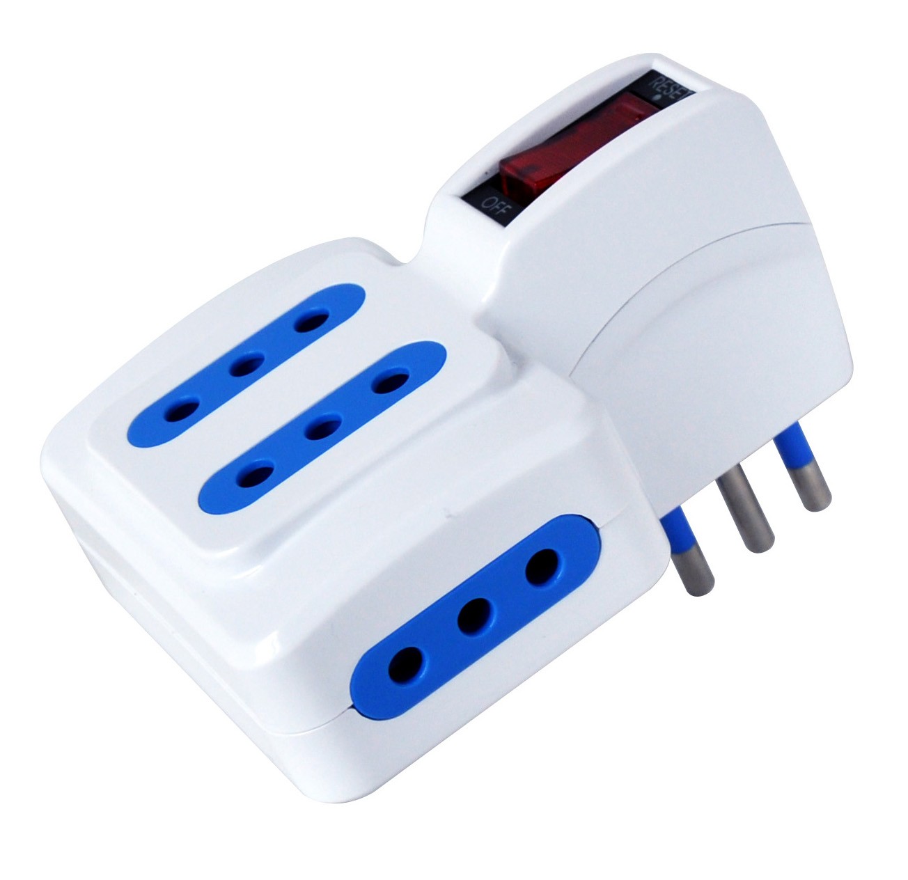 Adaptor with italian 10A plug and 4 italian sockets 10A - Electrical ...