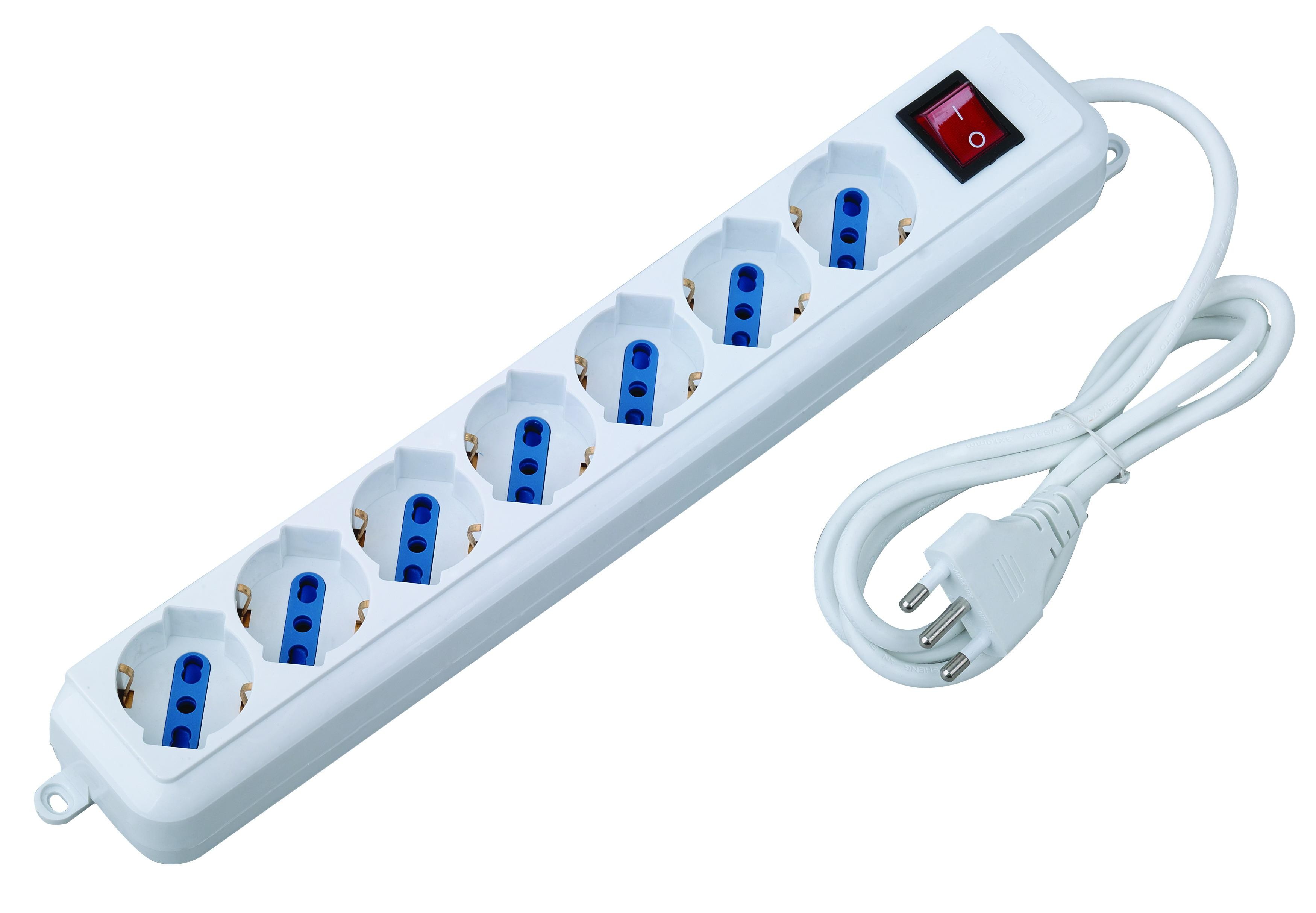 Power Strip 7 Italian / Schuko - Multiple Sockets - Power - Cables and ...