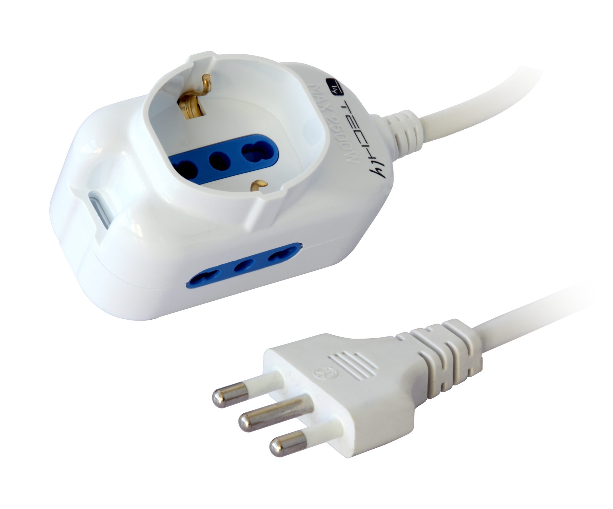 Power Strip 2 Italian / 1 Schuko - Multiple Sockets - Power - Cables ...