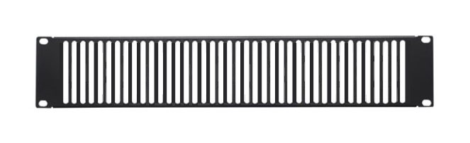 2U Vented Closure Panel for Audio Video Rack Black - Audio Video ...