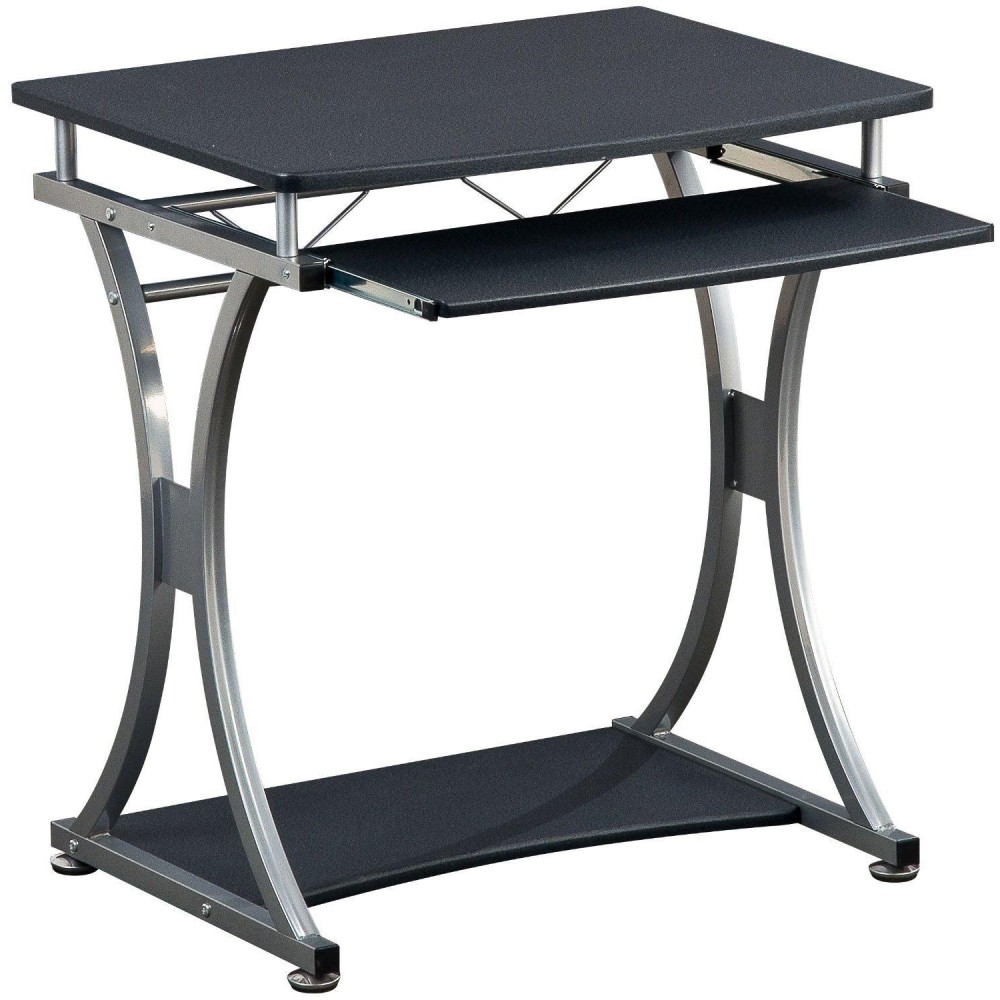 Compact Desk for PC with Removable Tray, Black Graphite - Computer ...
