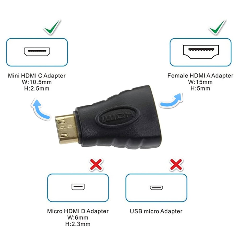 HDMI to Mini HDMI Type C F / M Adapter - HDMI Adapters - Video Adapters ...