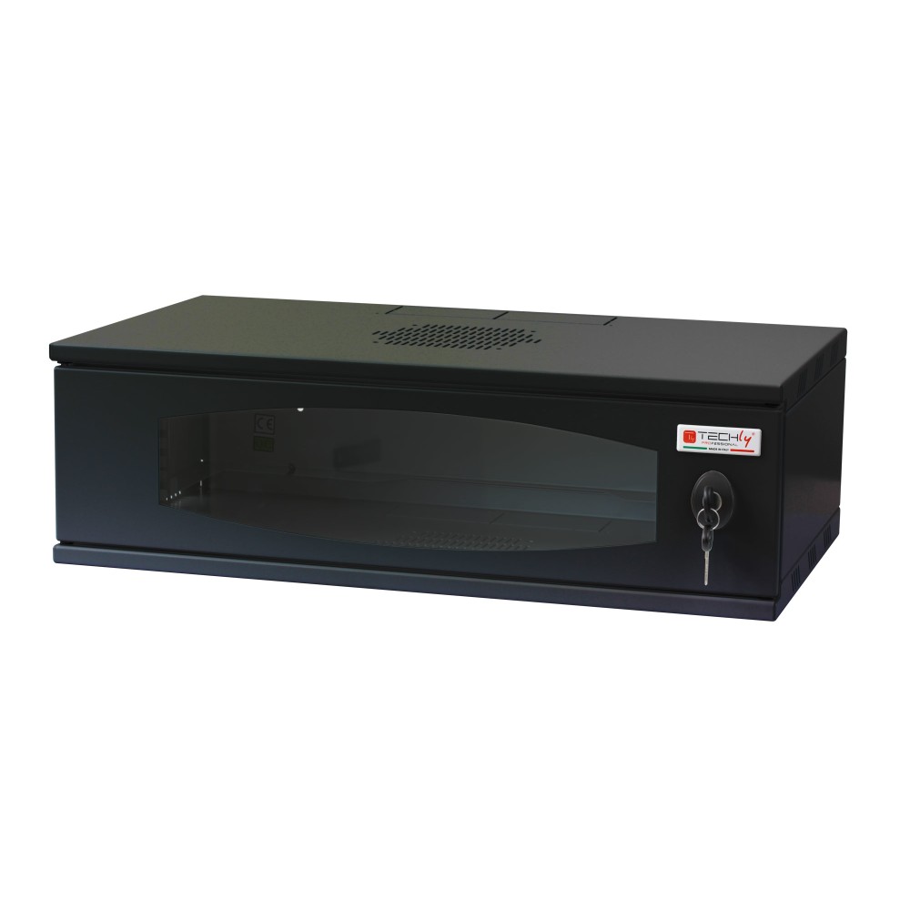 Assembled 19" Wall Rack Cabinet 3U prof. 320 Black - Wall cabinets 19 ...