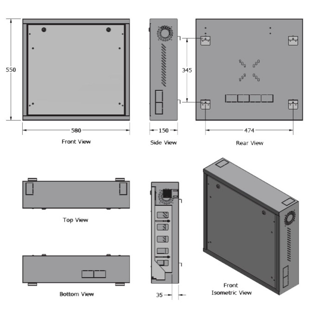 Security Box for DVR and Video Surveillance Systems with Screen Window ...