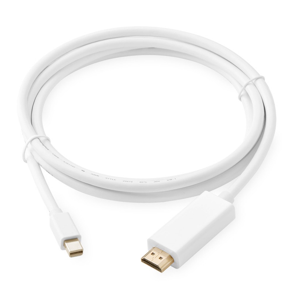 Monitor Cable Mini DisplayPort (Thunderbolt) / HDMI 2m White ...
