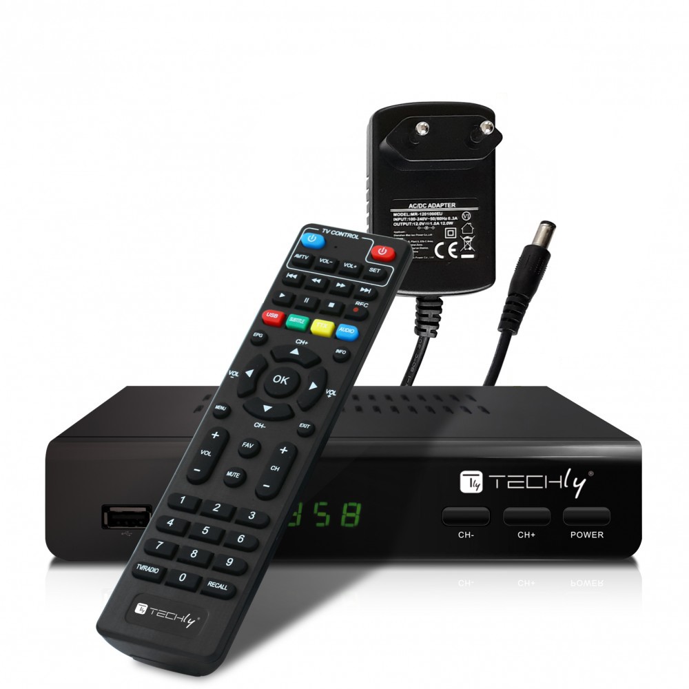 Decoder DVB-T/T2 H.265 HEVC 10bit Metal with 2 in 1 Universal Remote ...