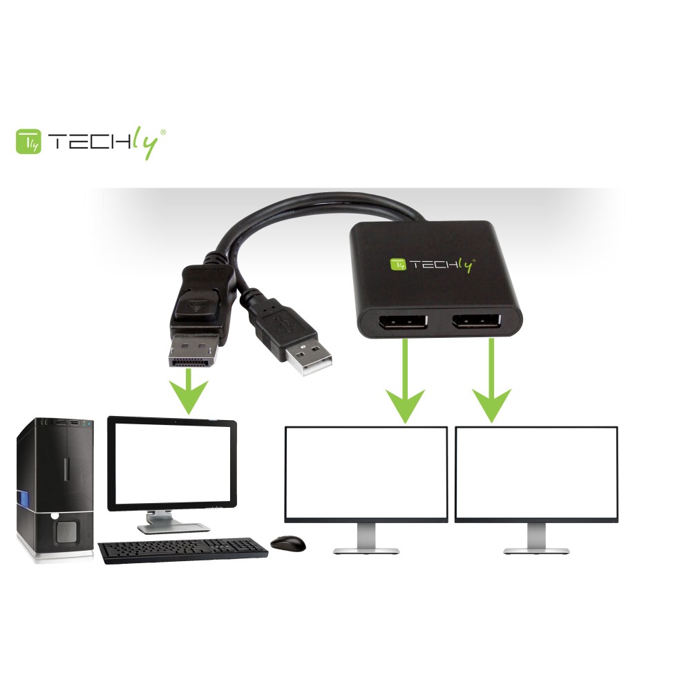 DisplayPort to dual head DisplayPort Multi Stream Transport Hub - Audio ...