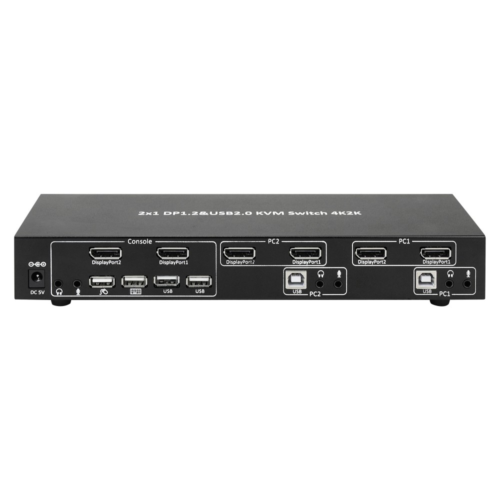2-Port DisplayPort1.2 Dual-Monitor KVM Switch - Audio Video Extender ...