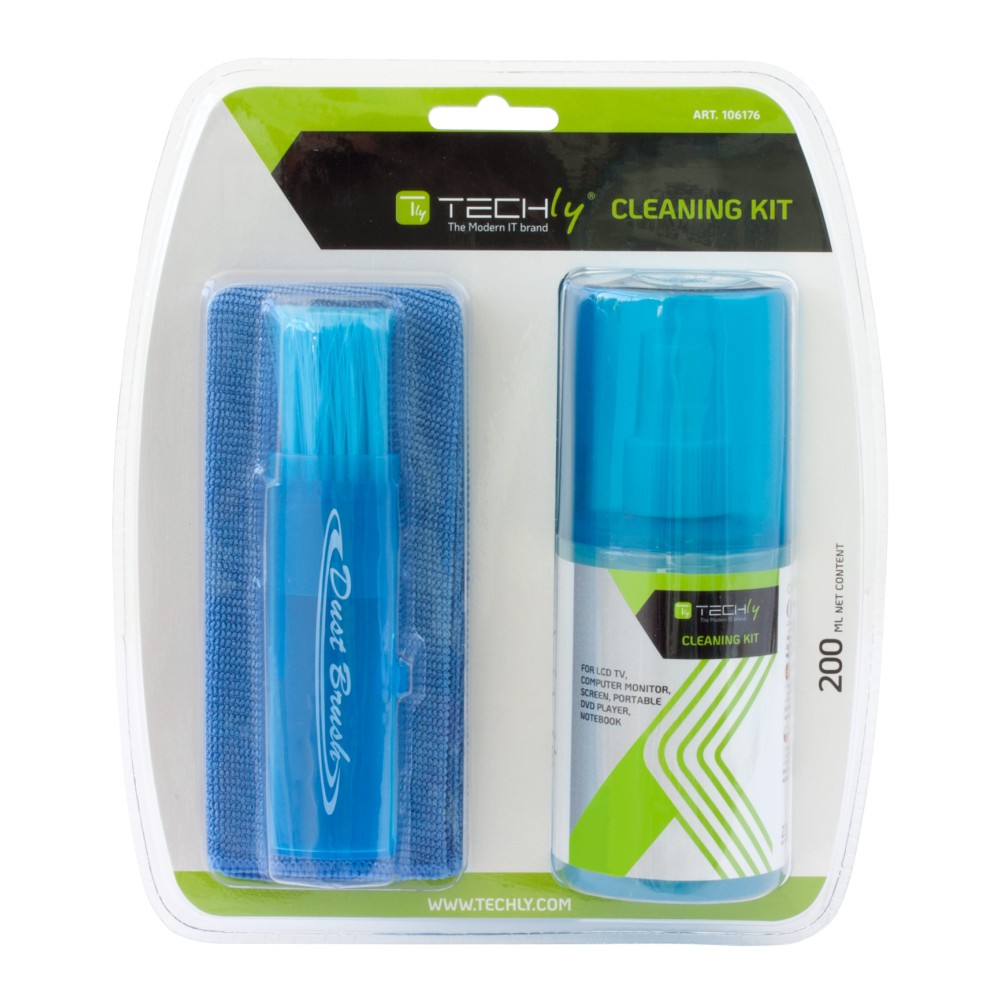 Cleaning Kit for Monitor 200ml with Microfiber Cloth and Brush ...