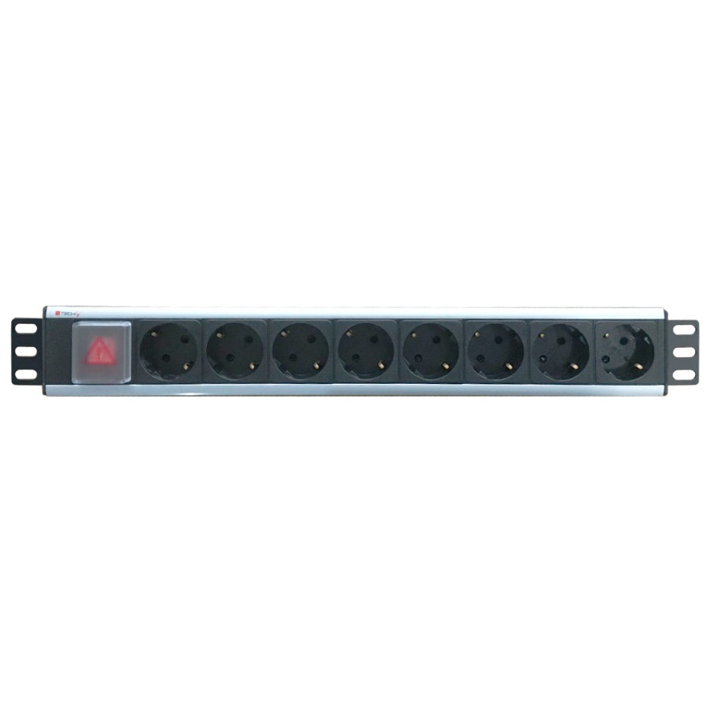 Rack 19" PDU 8 Outlets Schuko with switch - Multisockets for Rack Cabinets - Rack Cabinets and ...
