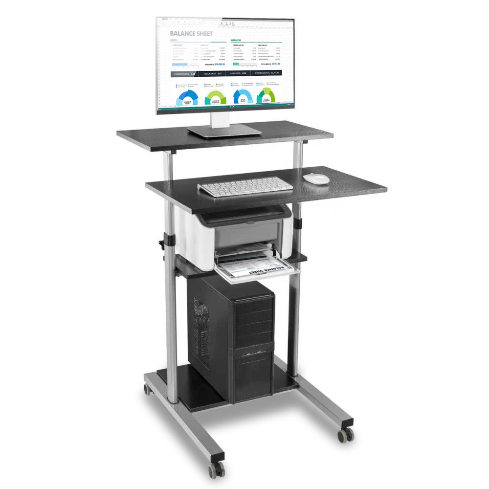 Compact Height-Adjustment Mobile Cart - Computer Desks - Office ...