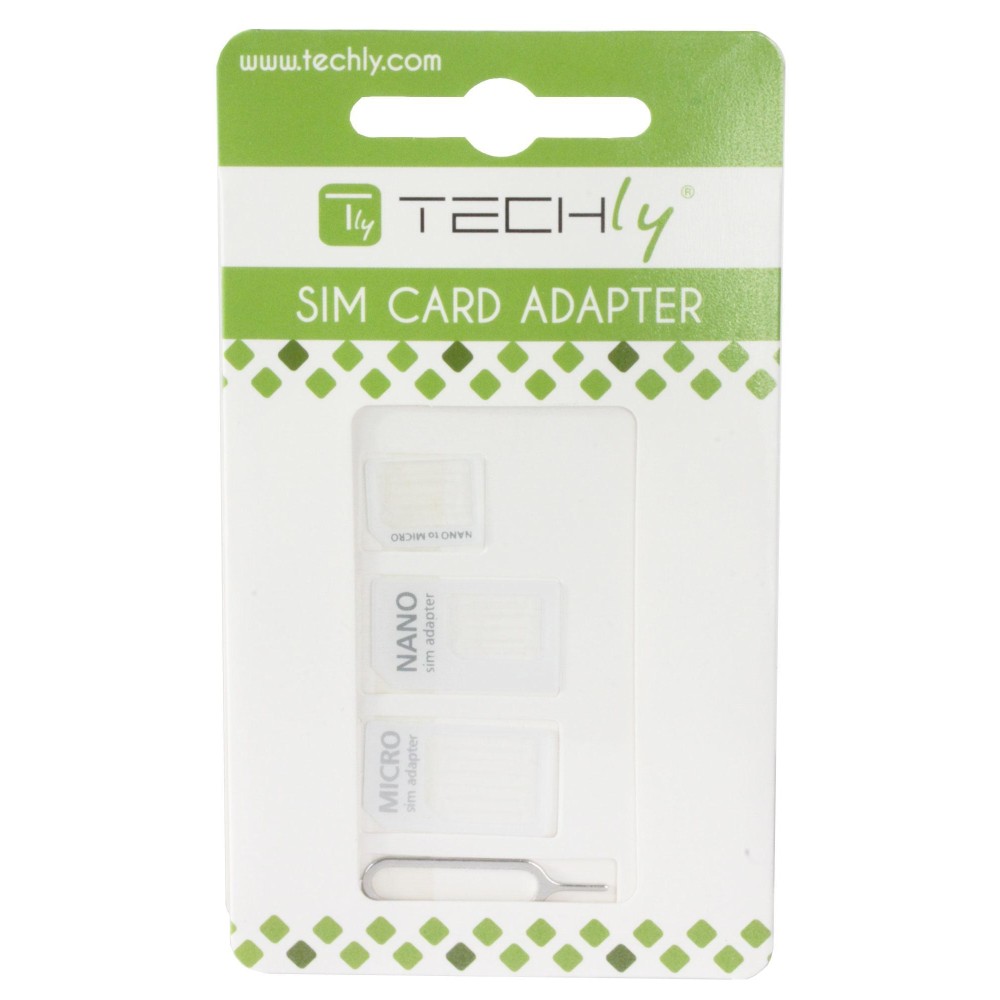 Adapter SIM Card (3 in 1) nano-sim, micro-sim and sim White - iPad ...